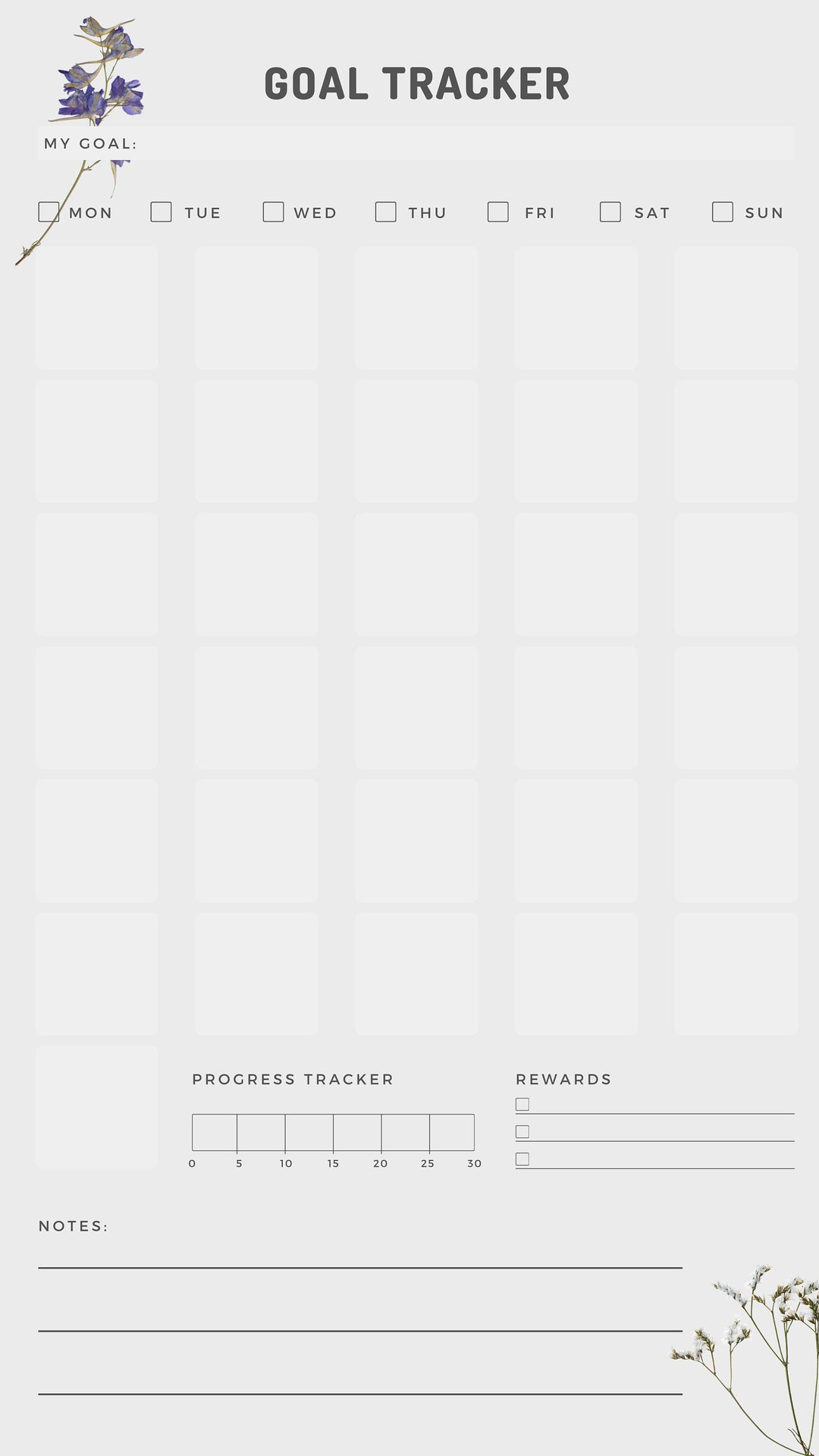 Personal Goal Tracker - Etsy