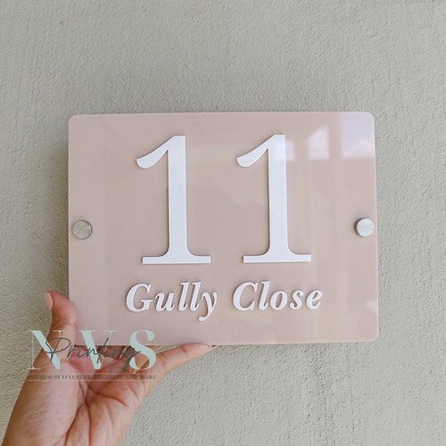 Custom Acrylic House Number Plaque - Etsy