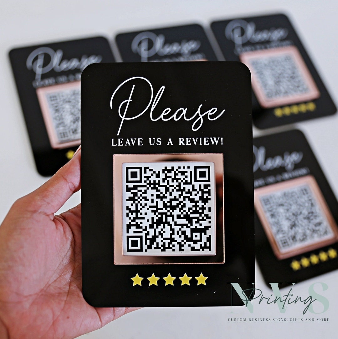 Mini QR Code Display Sign - Etsy