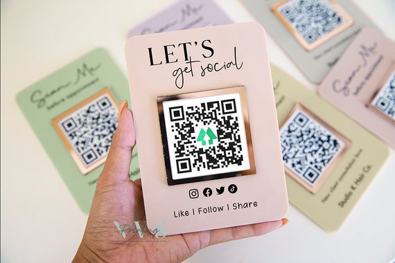 Mini QR Code Display Sign - Etsy Australia