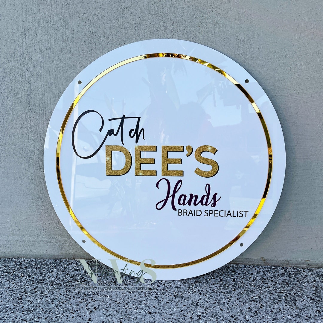 Custom Round Acrylic Logo Sign, Custom 3D Acrylic Business Sign, Round ...