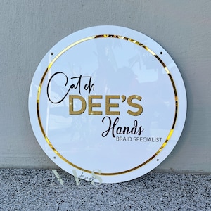 Custom Round Business Logo Sign, PRINTED Logo Acrylic Business Signage ...