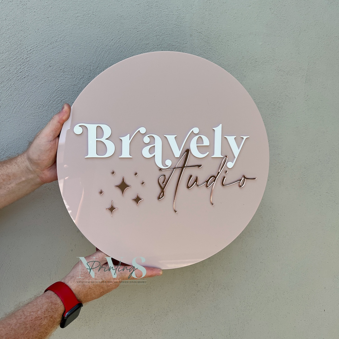 Acrylic Business Logo 3D Sign, Office Wall Decor Door Wall Plaque ...