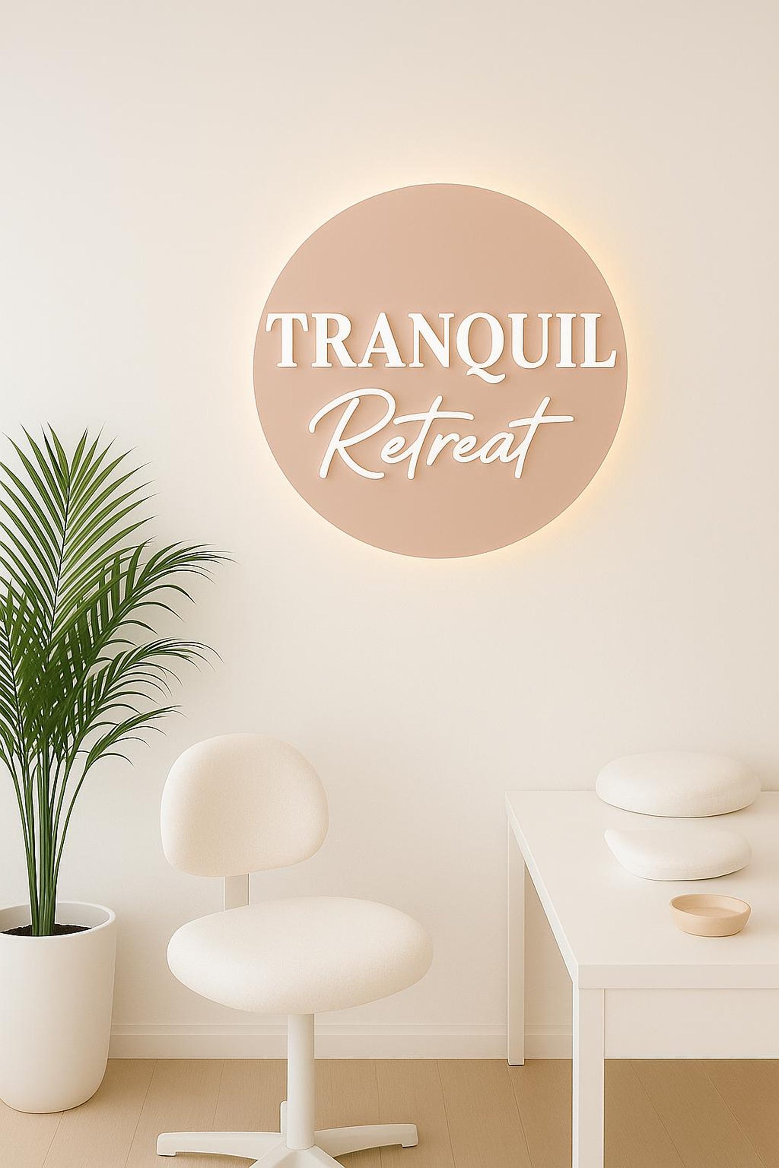 3D LED Backlit Salon Logo Sign – Custom Light-up Wall Decor - Etsy