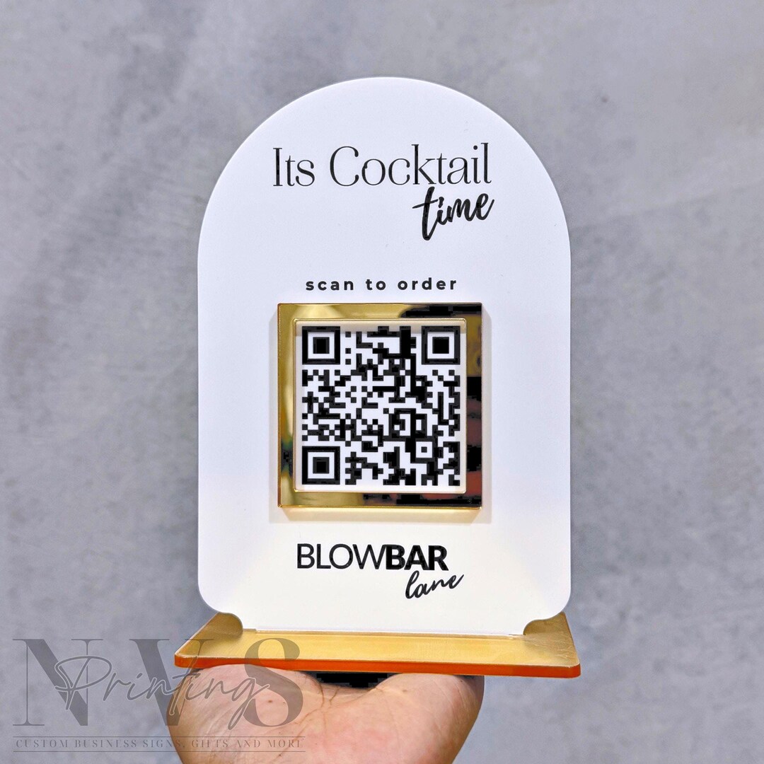 Mini Arch QR Code Display – Sign With Logo for Social Media, Menu or ...
