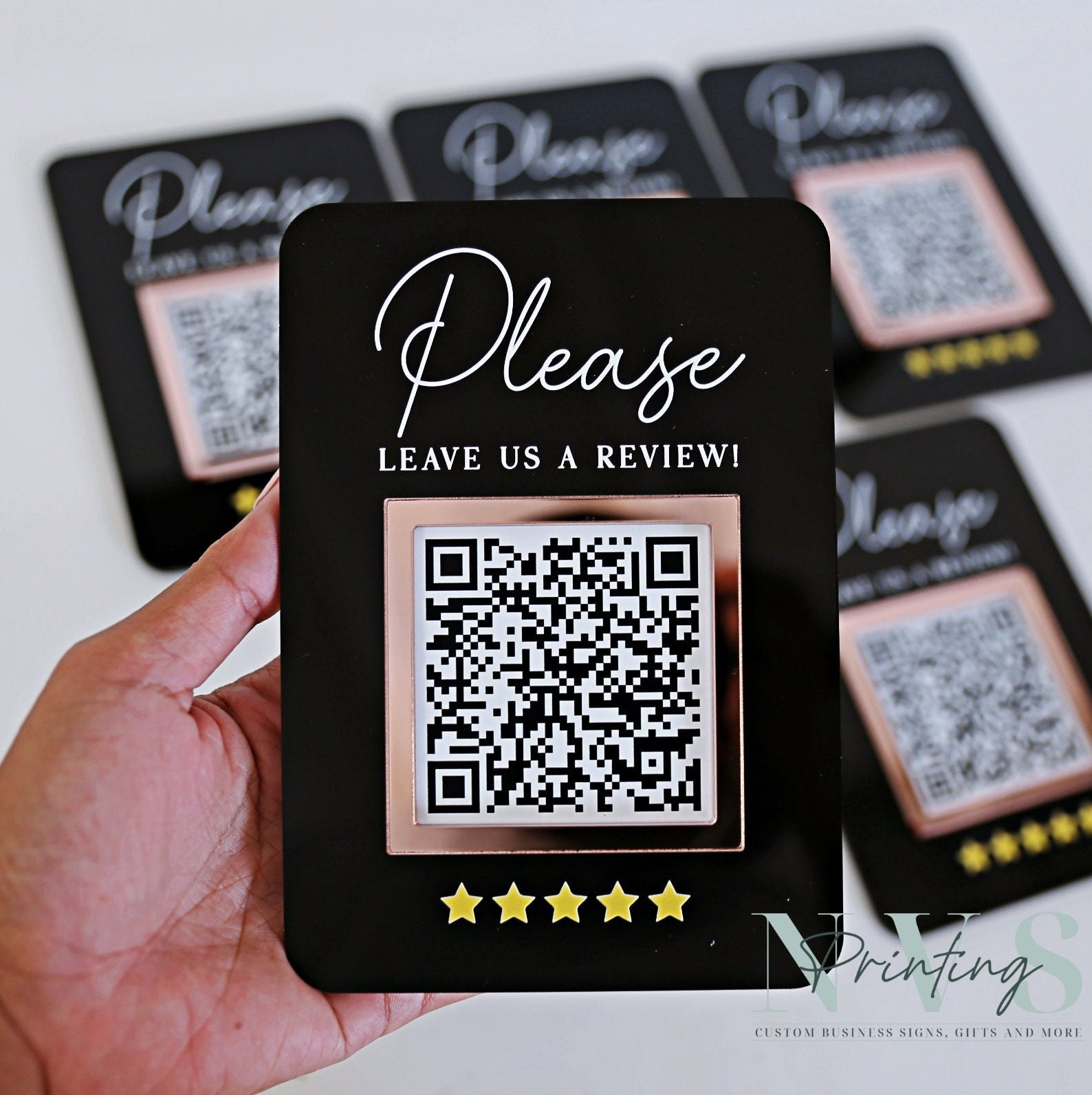 Mini QR Code Display Sign - Etsy