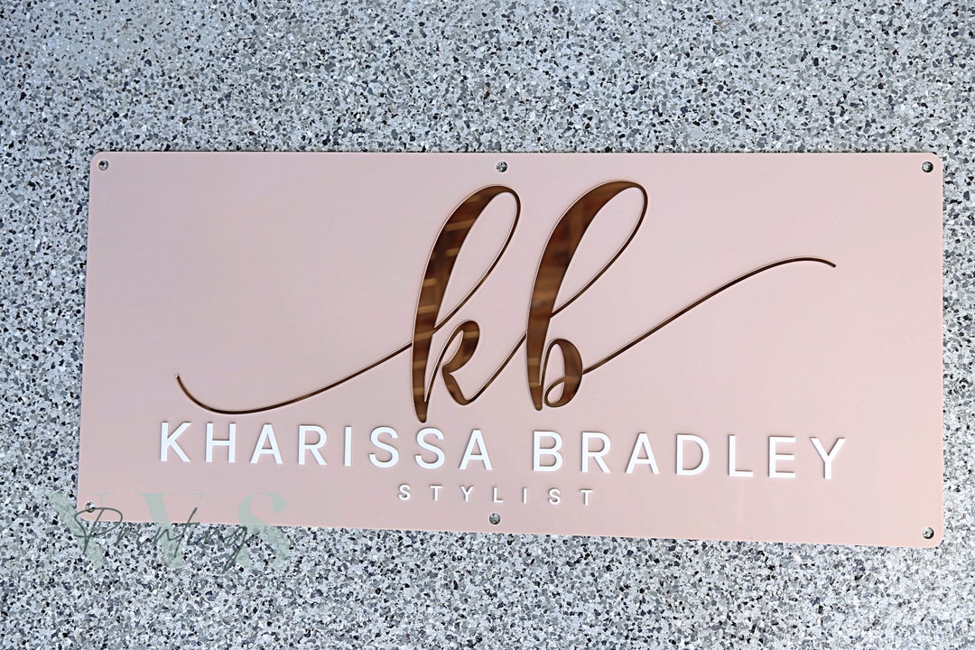 3d Rectangle Business Logo Sign | Custom Logo Sign | Custom Acrylic ...