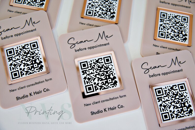 Mini QR Code Display Sign - Etsy