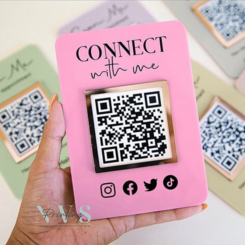 Mini QR Code Display Sign - Etsy Australia