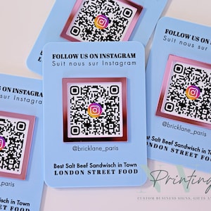 Mini QR Code Display Sign - Etsy