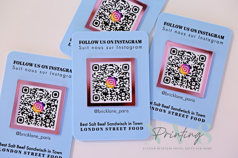 Mini QR Code Display Sign - Etsy