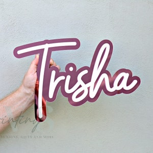Custom Acrylic Name Sign: Personalized Wall Decor - Etsy
