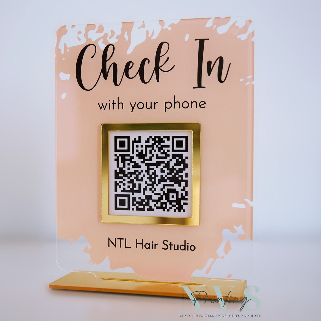 Letrero comercial acrílico con código QR personalizado: Exhibidor de ...