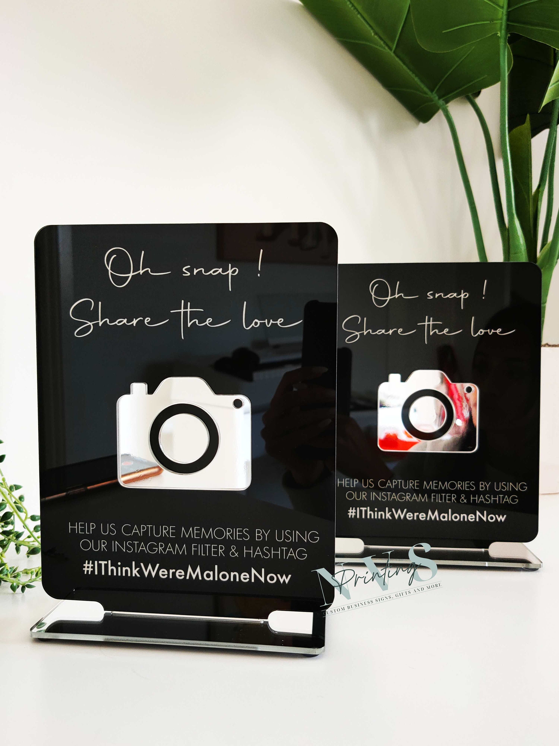 Custom HASHTAG Instagram Advertising Sign Business Signage - Etsy