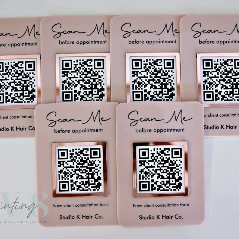 Mini QR Code Display Sign | Etsy