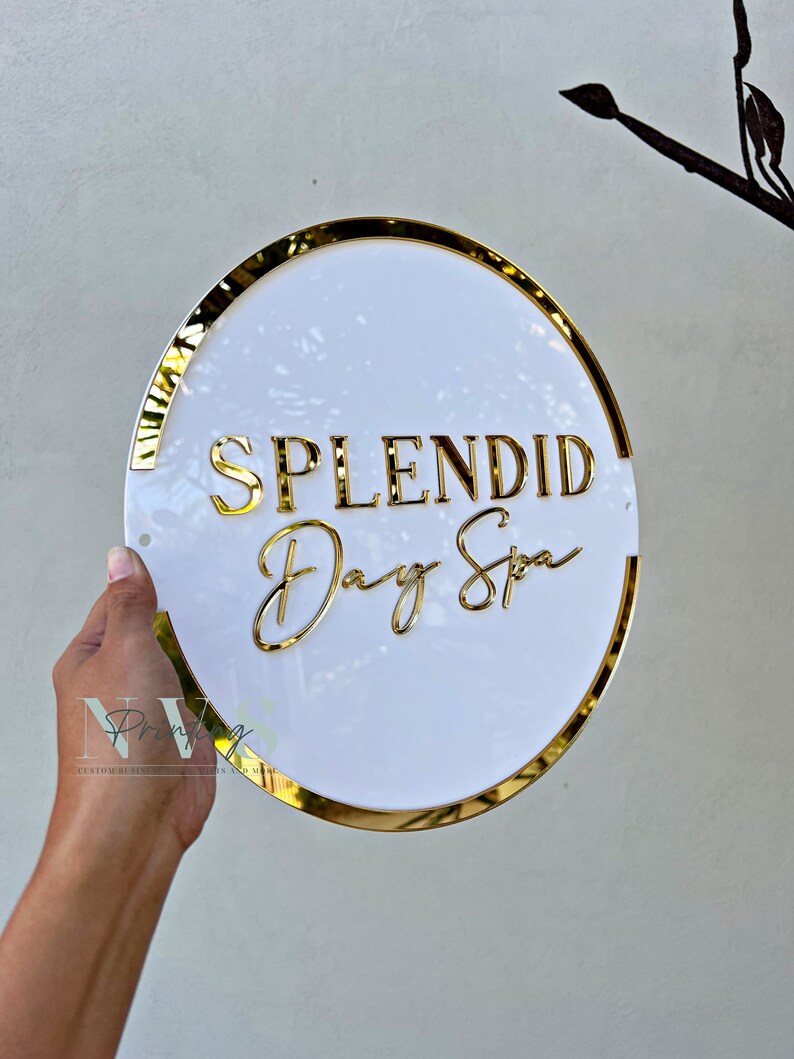 Round Business Sign Logo Sign Custom Business Signage - Etsy