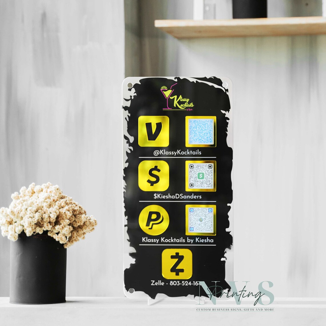 Wall QR Code Business Sign Scan to Pay Sign Cashapp Payment | Etsy