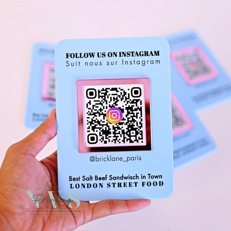 Mini QR Code Display Sign - Etsy Australia