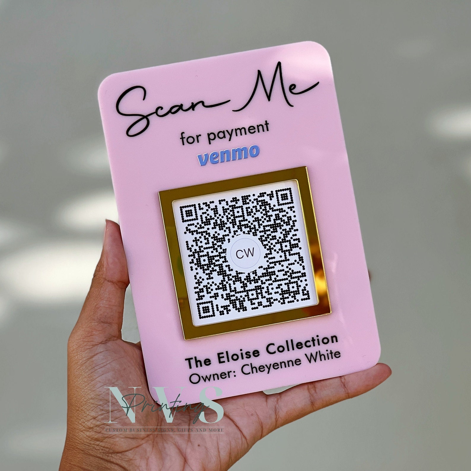 Mini QR Code Display Sign - Etsy