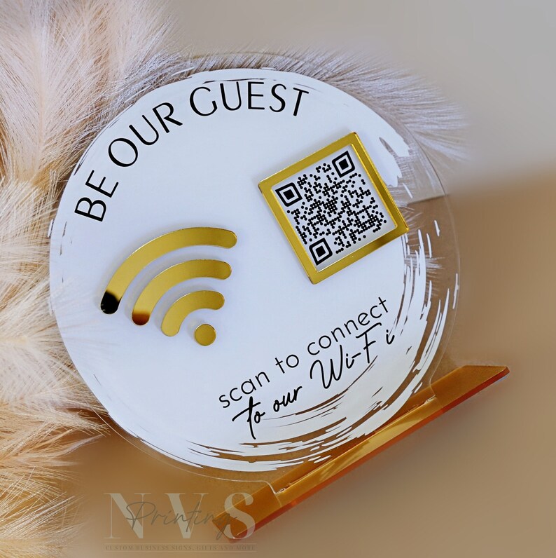 Wifi Sign Wifi QR Code Wifi Scan Business Sign House Sign - Etsy