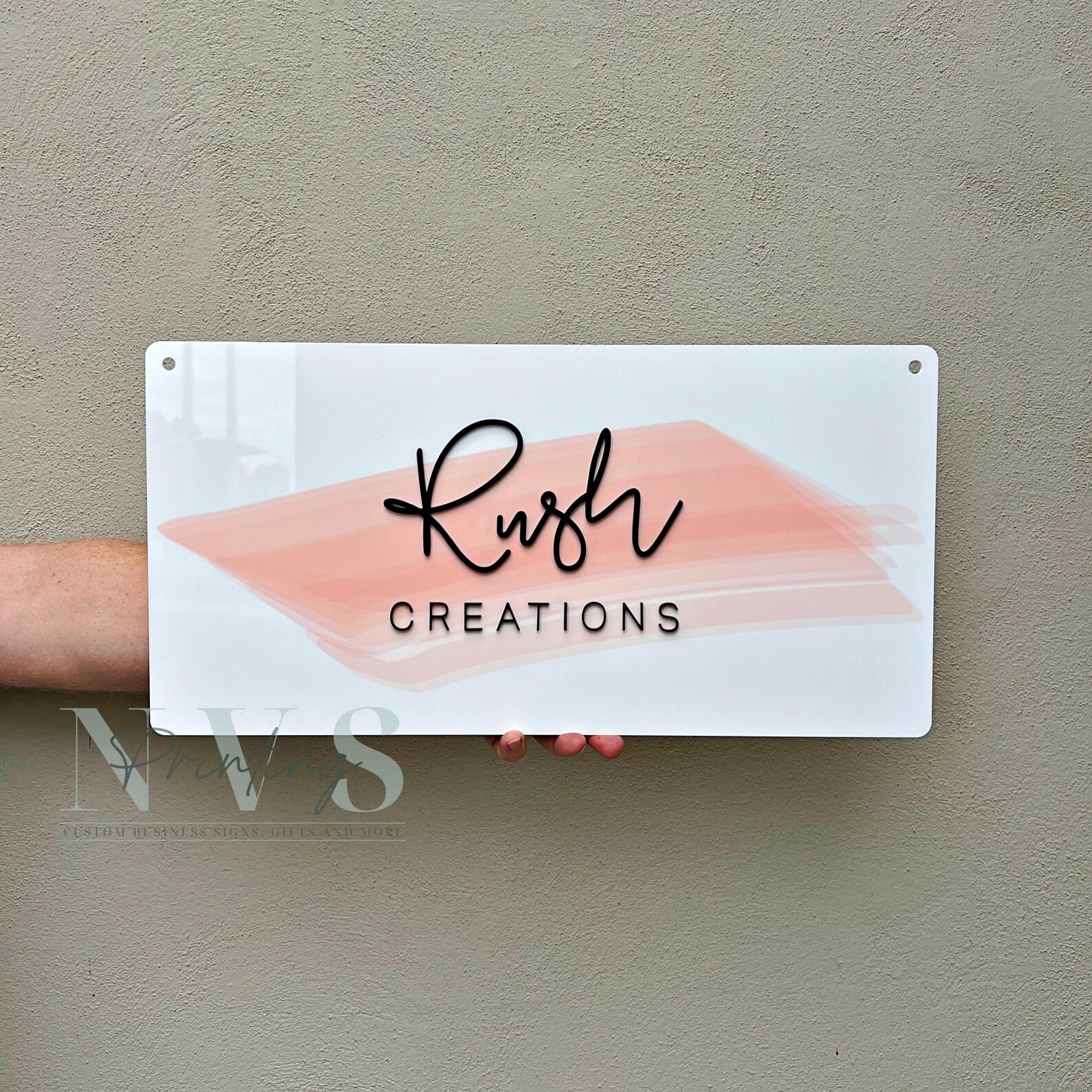 3d Rectangle Business Logo Sign | Custom Logo Sign | Custom Acrylic ...
