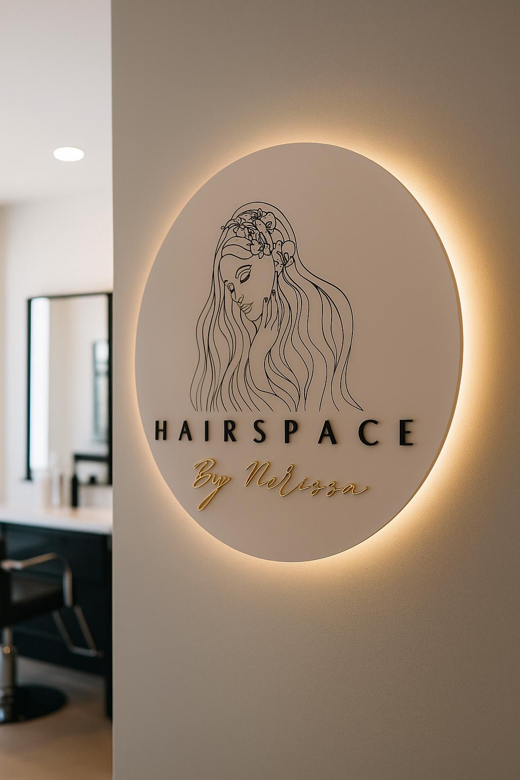 3D LED Backlit Salon Logo Sign – Custom Light-up Wall Decor - Etsy