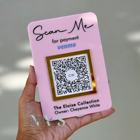 Mini QR Code Display Sign - Etsy