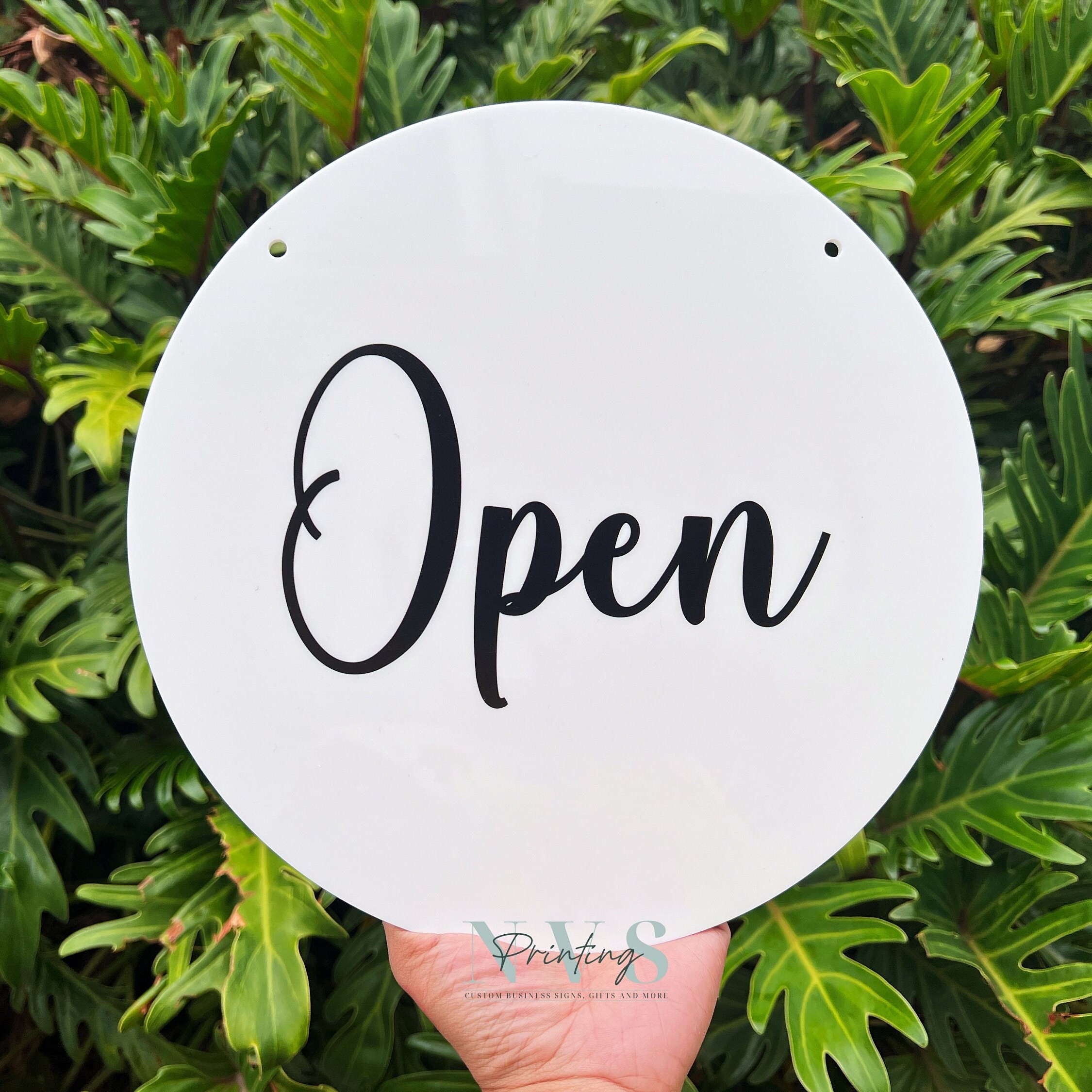 Open Closed Sign PRINTED Double Sided Business Signage Door Welcome ...