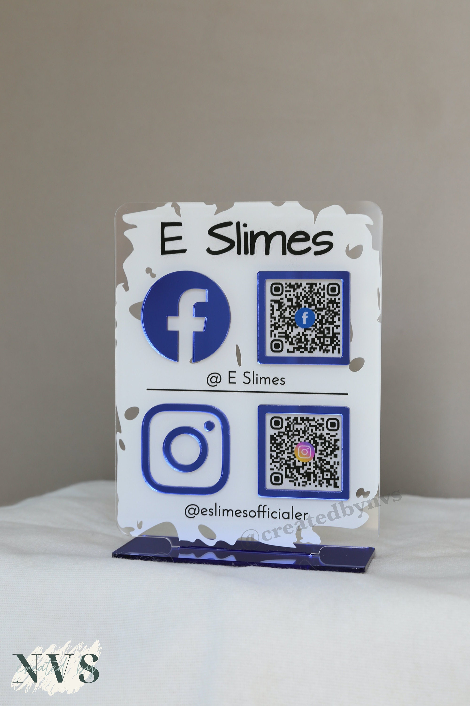 Multi QR Codes Scan Instagram Facebook Business Acrylic Sign - Etsy ...