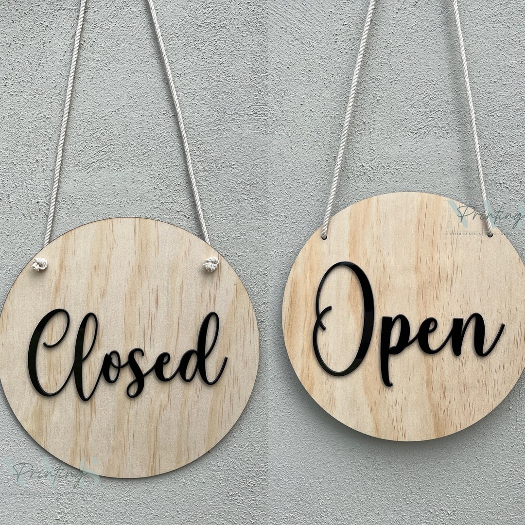 Open Closed Sign 3D Letters Double Sided Business Signage Door Welcome ...