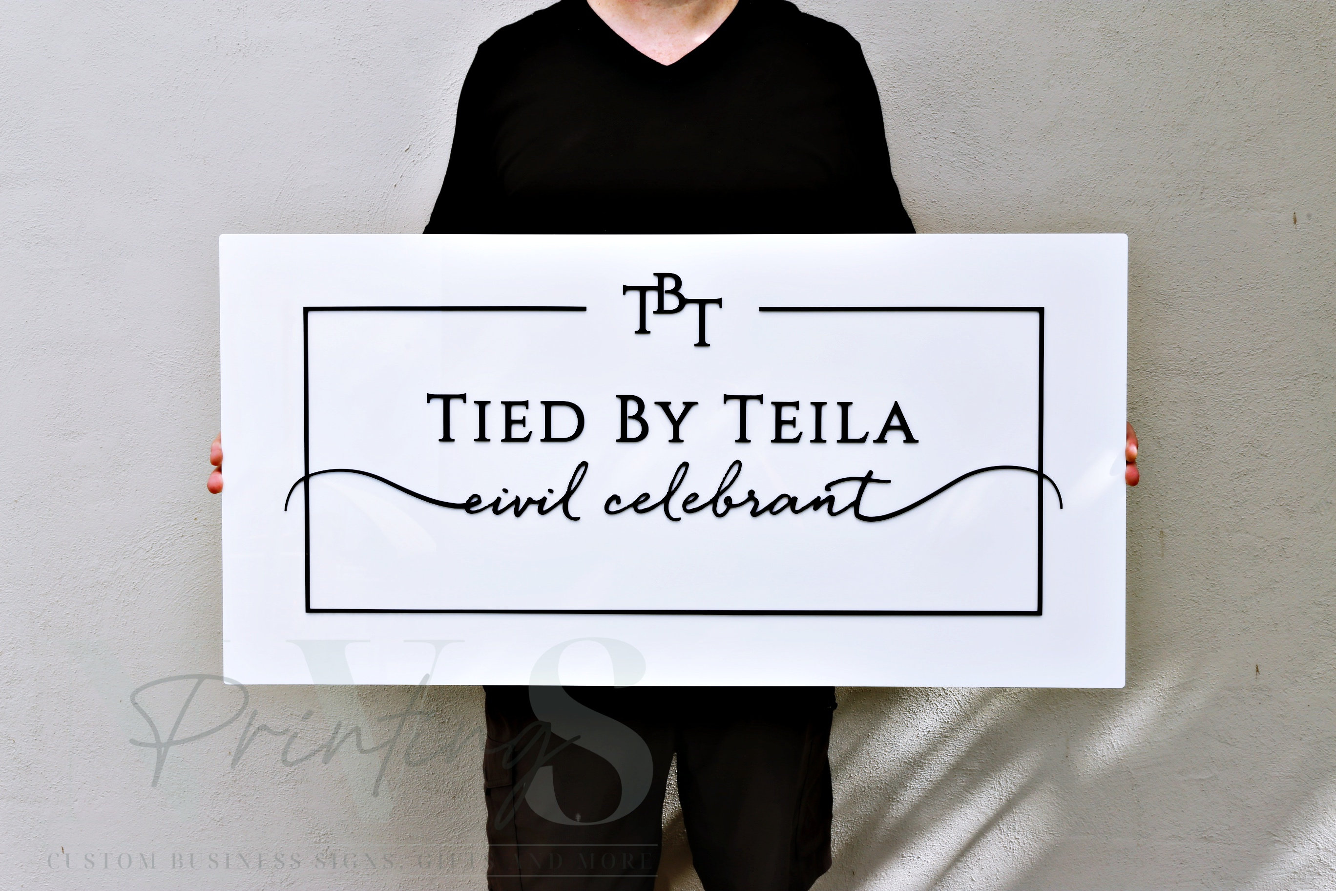 3d Rectangle Business Logo Sign | Custom Logo Sign | Custom Acrylic ...