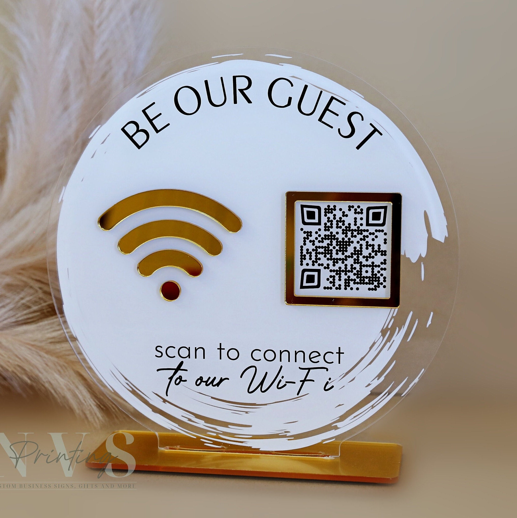 Wifi Sign Wifi QR Code Wifi Scan Business Sign House Sign - Etsy