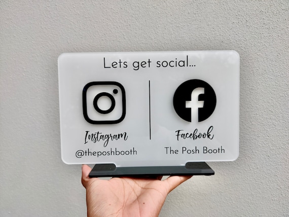 Double Business Social Media Sign Salon Sign Beauty Sign - Etsy Australia