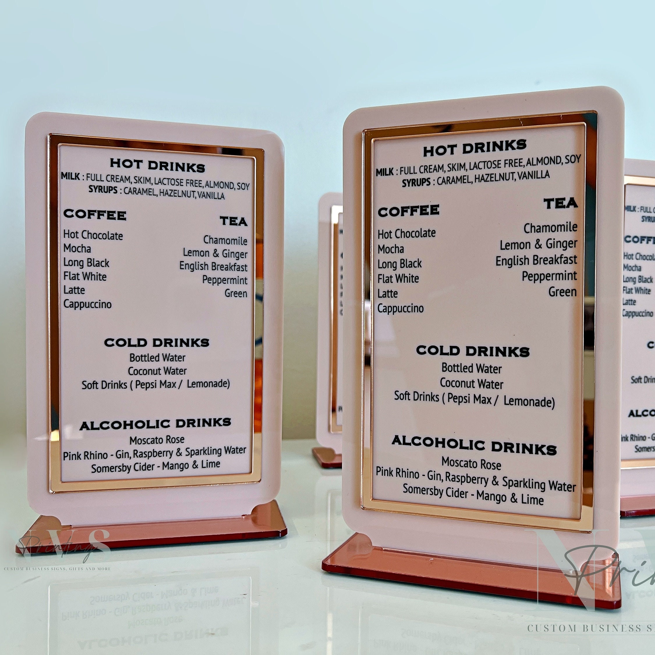 Drink Menu Display Restaurant Event Wedding Sign Display - Etsy Australia