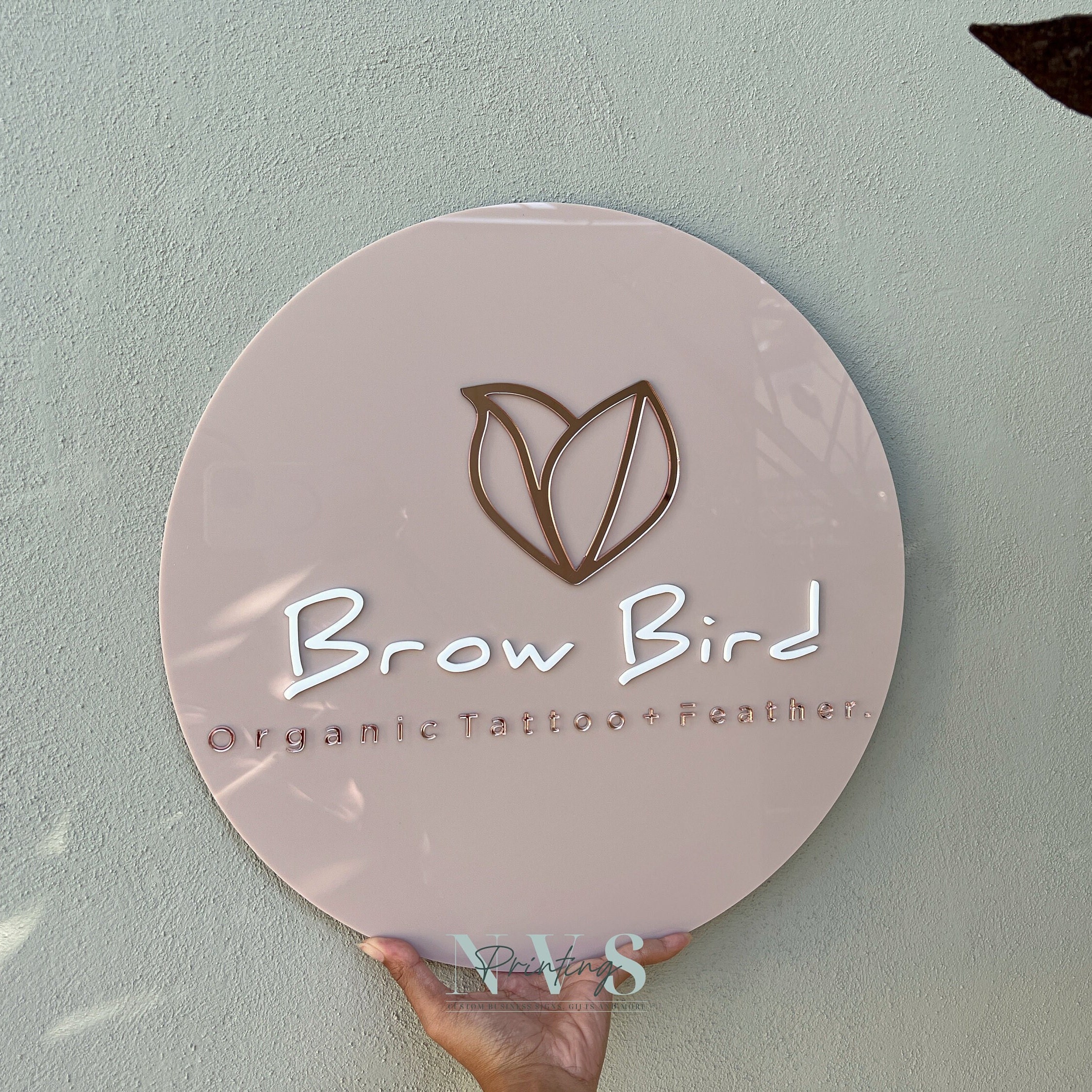 Custom Round Studio Salon Logo Sign, Business Logo Signs, Wall and Door ...