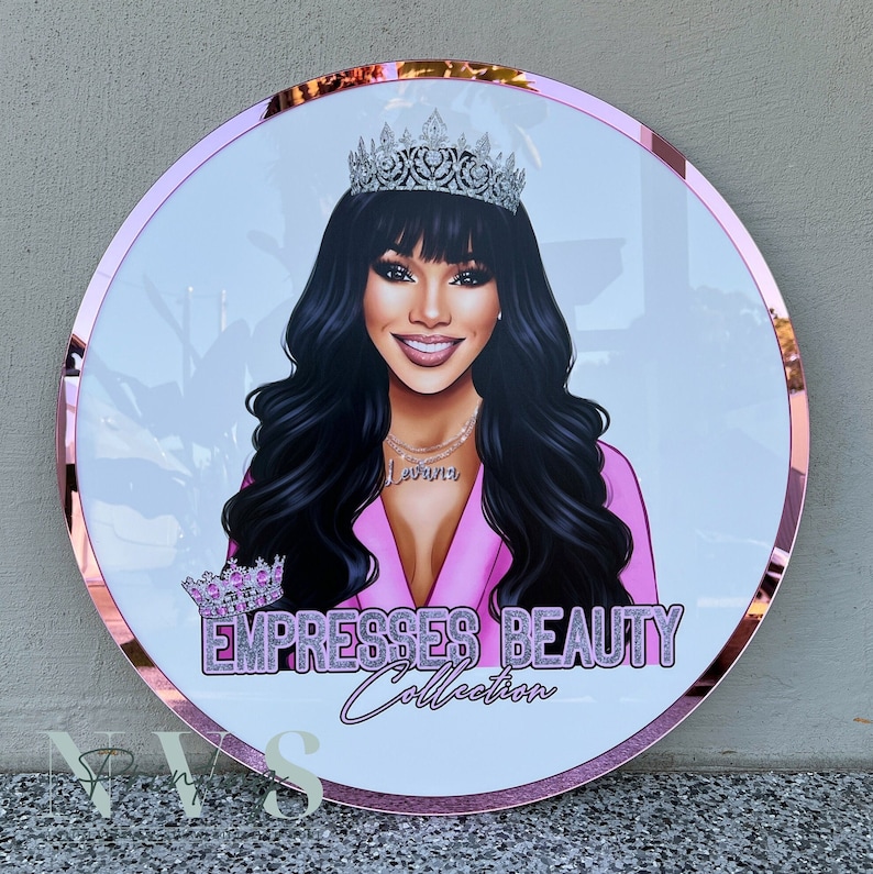 Custom Round Business Logo Sign PRINTED Logo Acrylic Business - Etsy