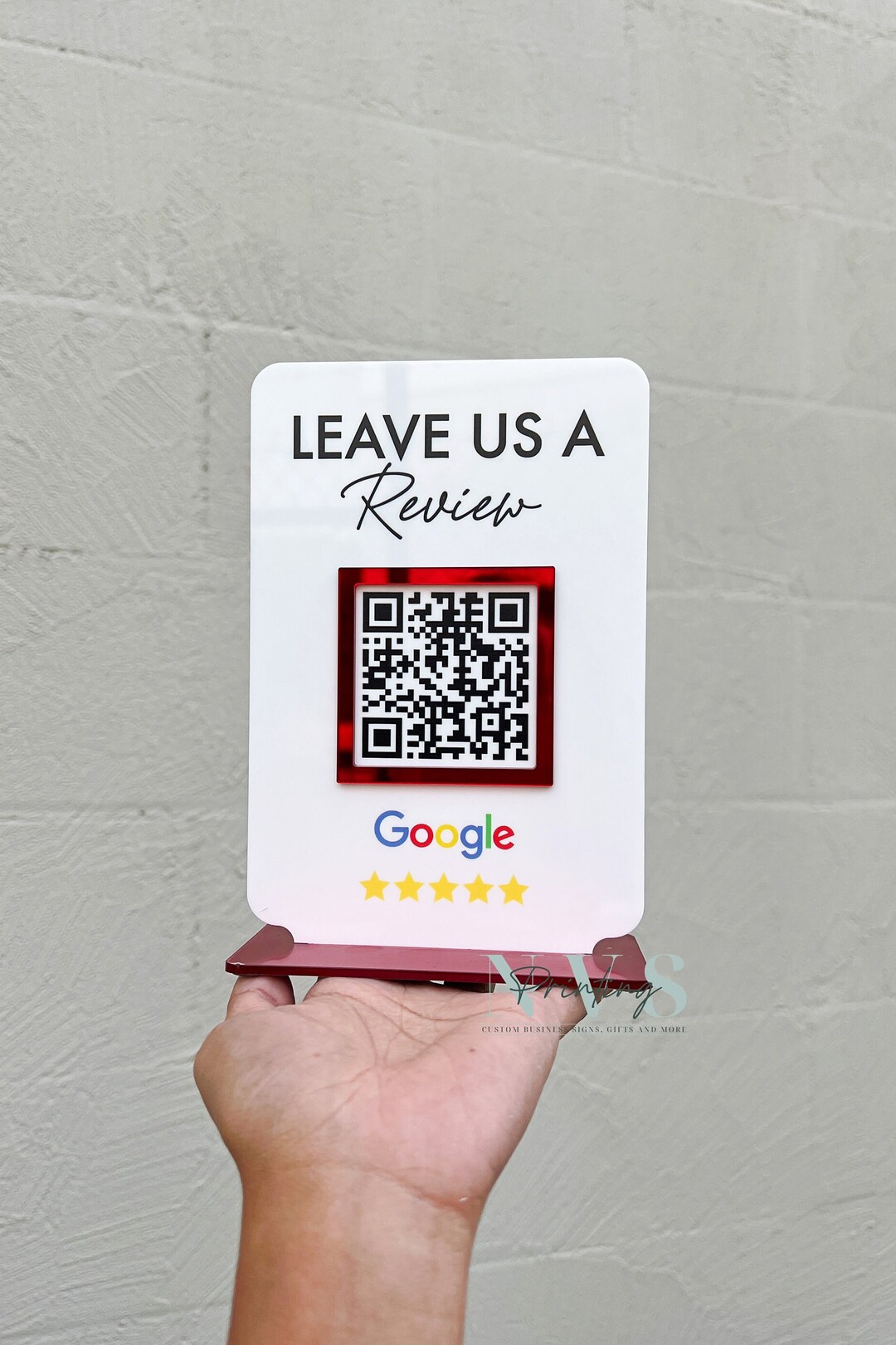 Mini QR Code Display Sign, QR Code Business Sign, Small Business ...
