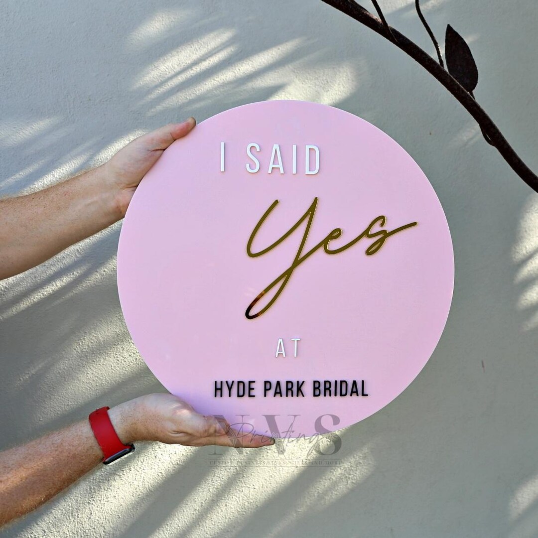 Custom 3D Logo Photo Prop Bridal Shop Sign – “I Said Yes to the Dress ...