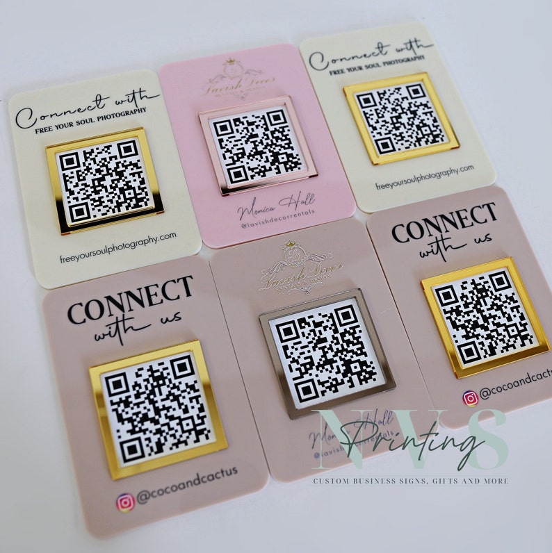 Mini QR Code Display Sign - Etsy