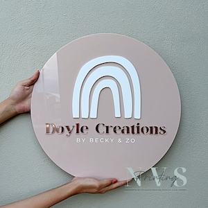 Custom Round Business Sign 3D Logo Sign Business Signage - Etsy