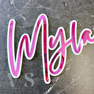 Custom Acrylic Name Sign: Personalized Wall Decor - Etsy