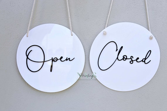 Open Closed Sign 3D Letters Double Sided Business Signage Door - Etsy