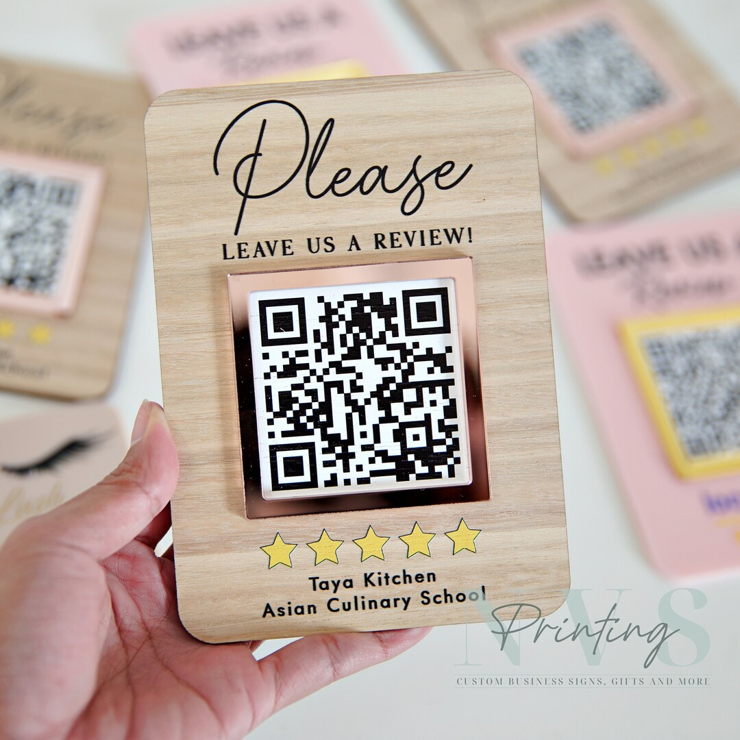 Mini QR Code Display Sign - Etsy