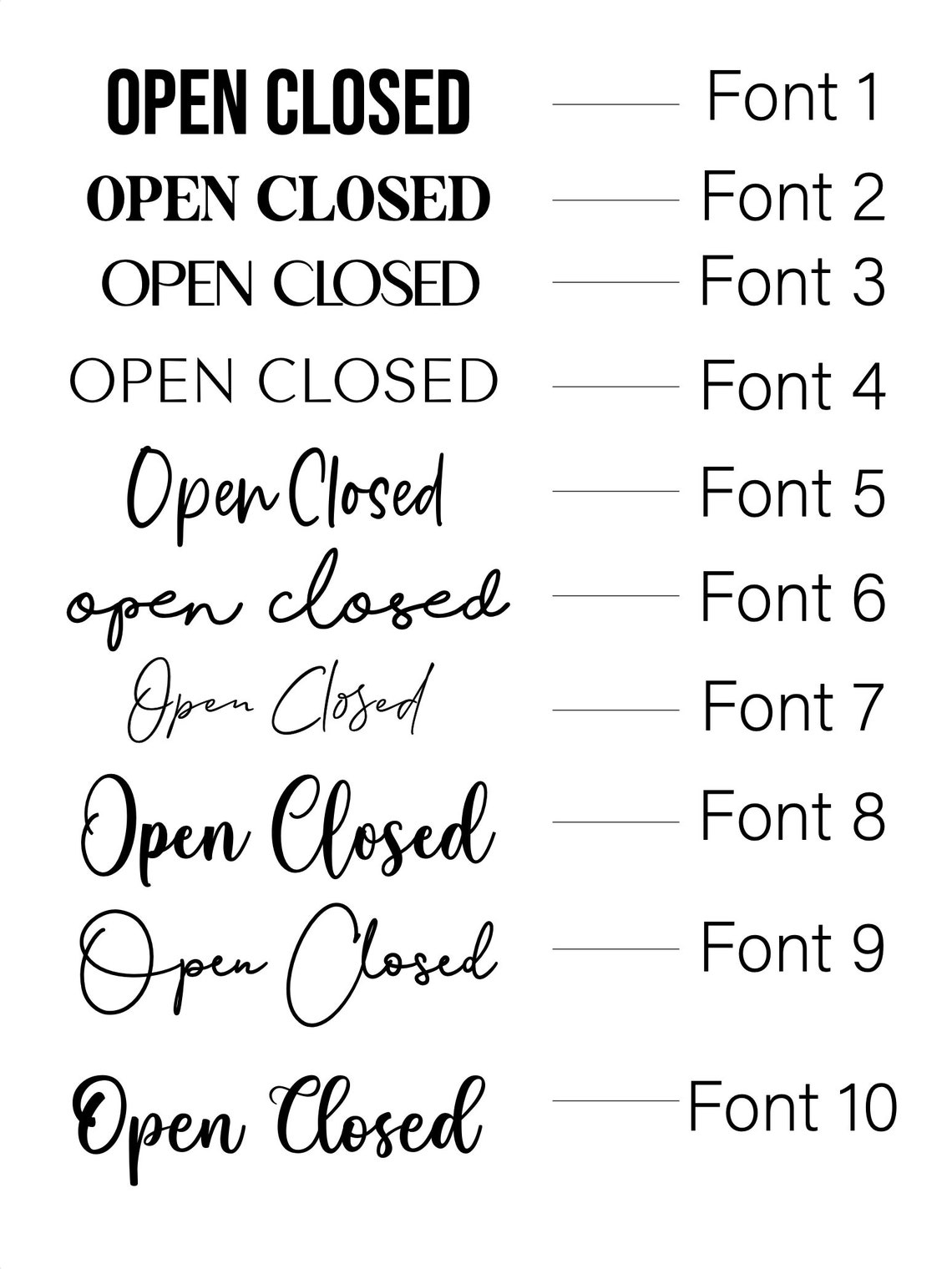 Open Closed Sign 3D Letters Double Sided Business Signage Door Welcome ...