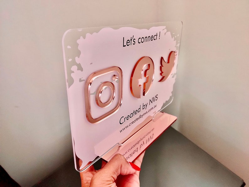 Business Social Media Instagram Facebook Sign Salon Sign - Etsy