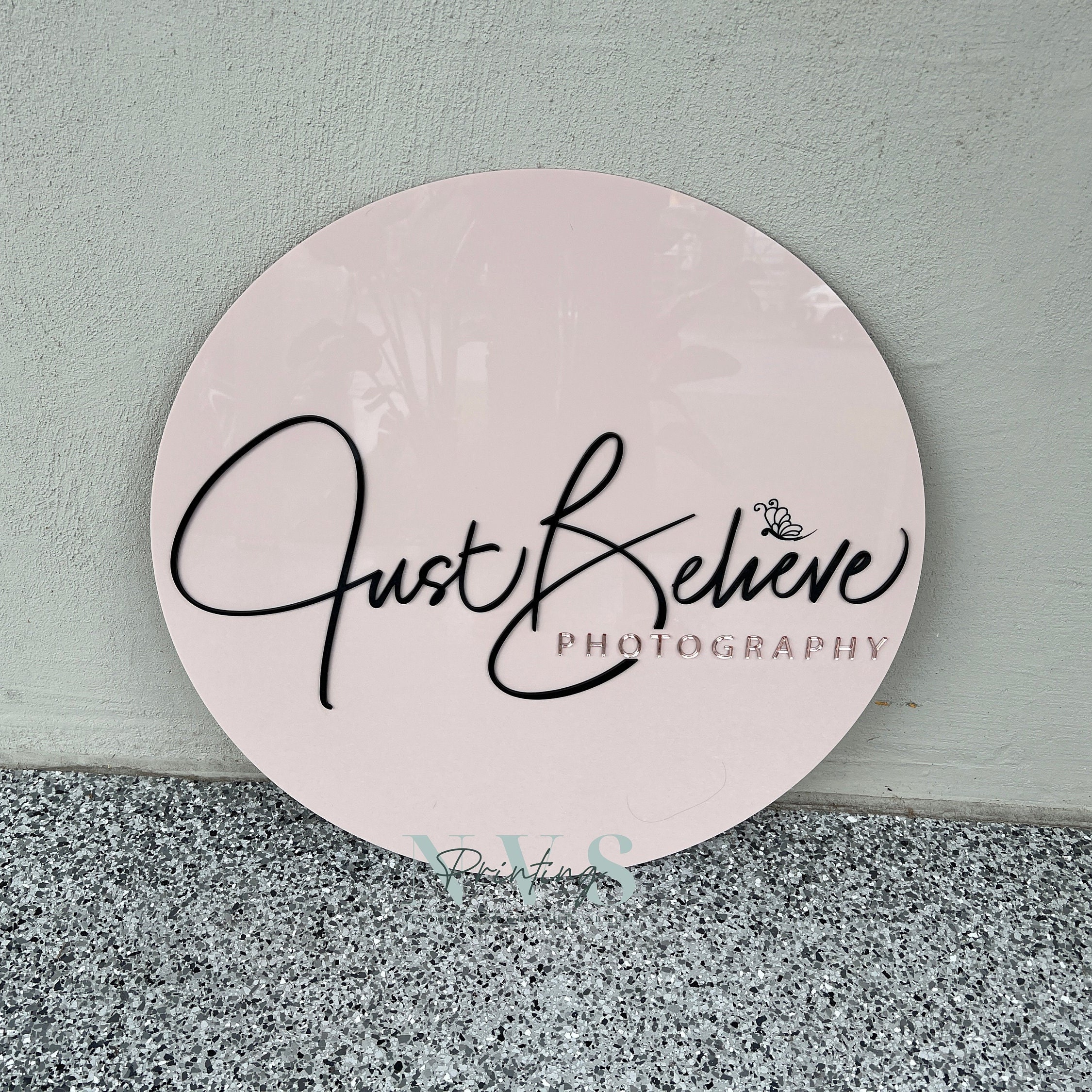 Custom Round Studio Salon Logo Sign, Business Logo Signs, Wall and Door ...