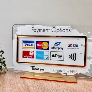 Business Payment Option Sign, Credit Card Payment Sign, EFTPOS Visa ...
