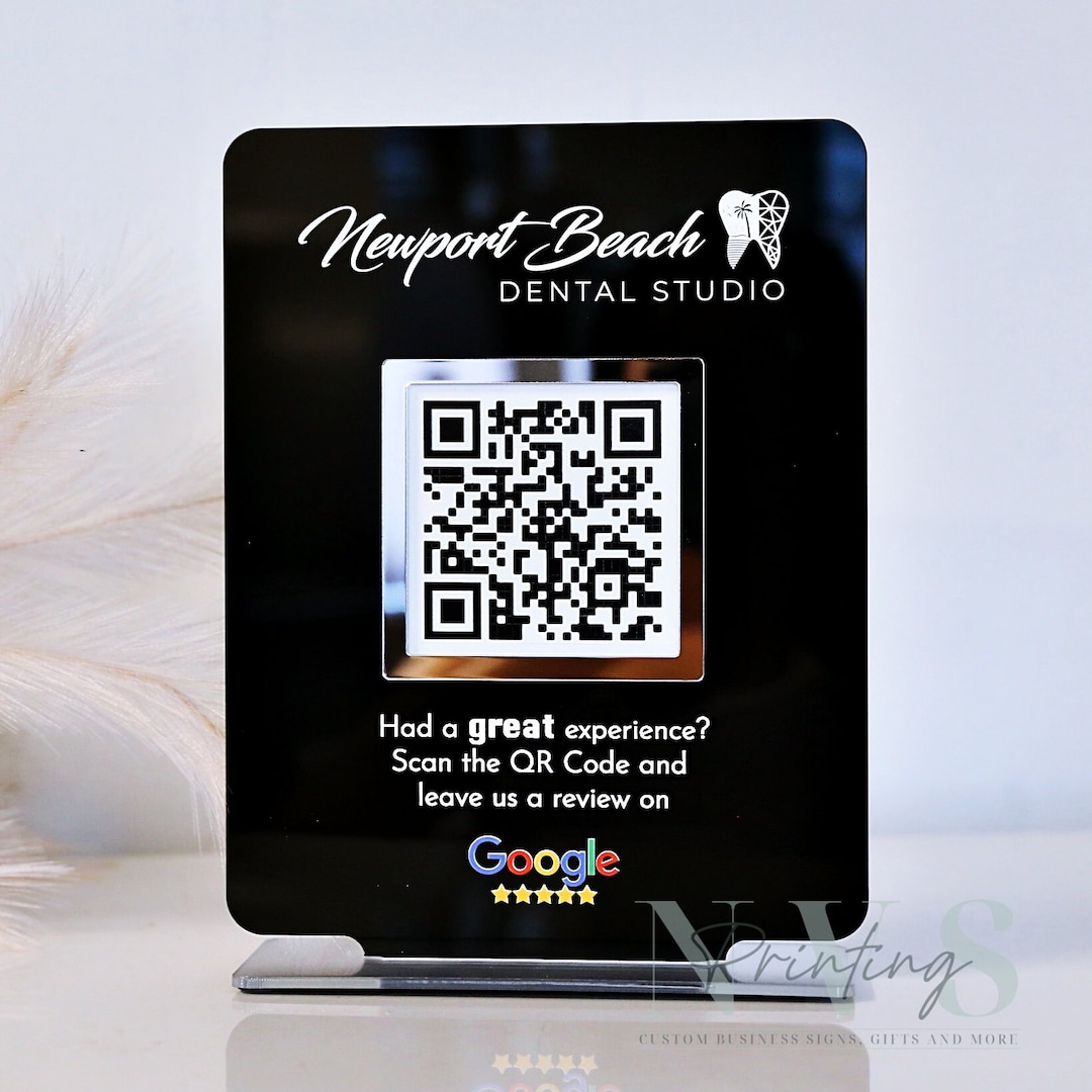 Business QR Code Google Review Sign for Businesses, Review Sign, Custom ...