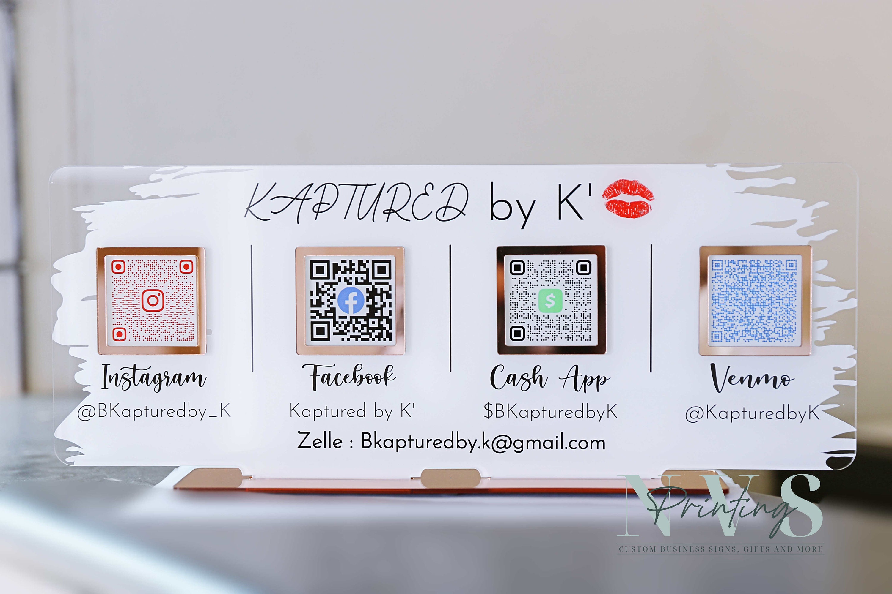 Multi QR Codes Payment Social Media Business Sign Display - Etsy Australia