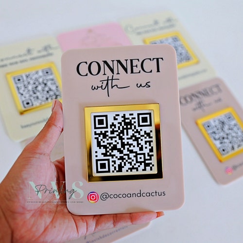 Mini QR Code Display Sign - Etsy